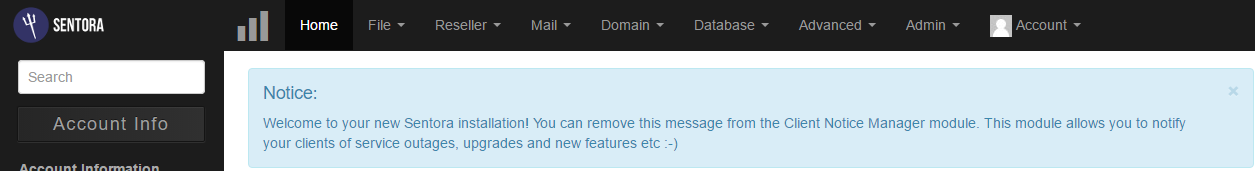 การติดตั้ง Sentora บน CentOS 7 | HostPacific.com
