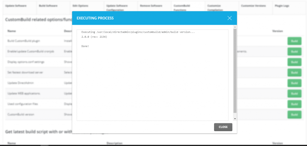 การใช้งาน CustomBuild บน DirectAdmin | HostPacific.com